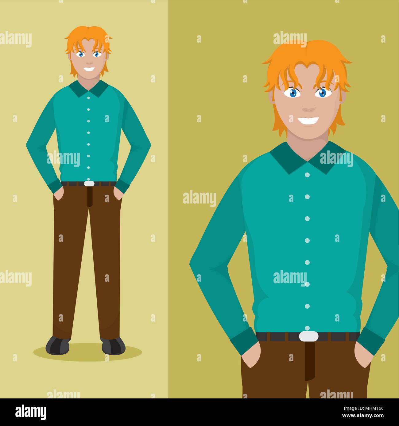 Blond man face cartoon Stock Vector Images - Alamy
