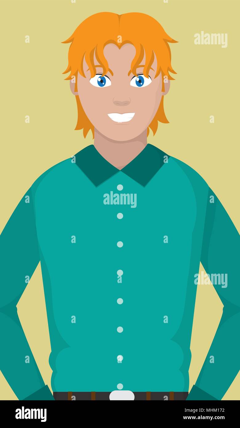 Blond man face cartoon Stock Vector Images - Alamy