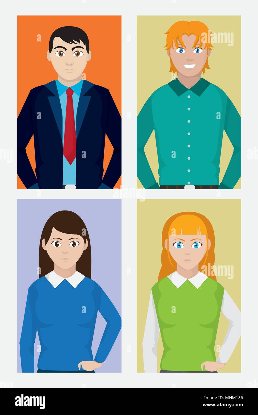 Diversity people cartoons hi-res stock photography and images - Alamy