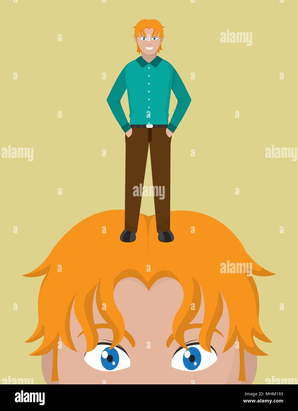 Blond man face cartoon Stock Vector Images - Alamy