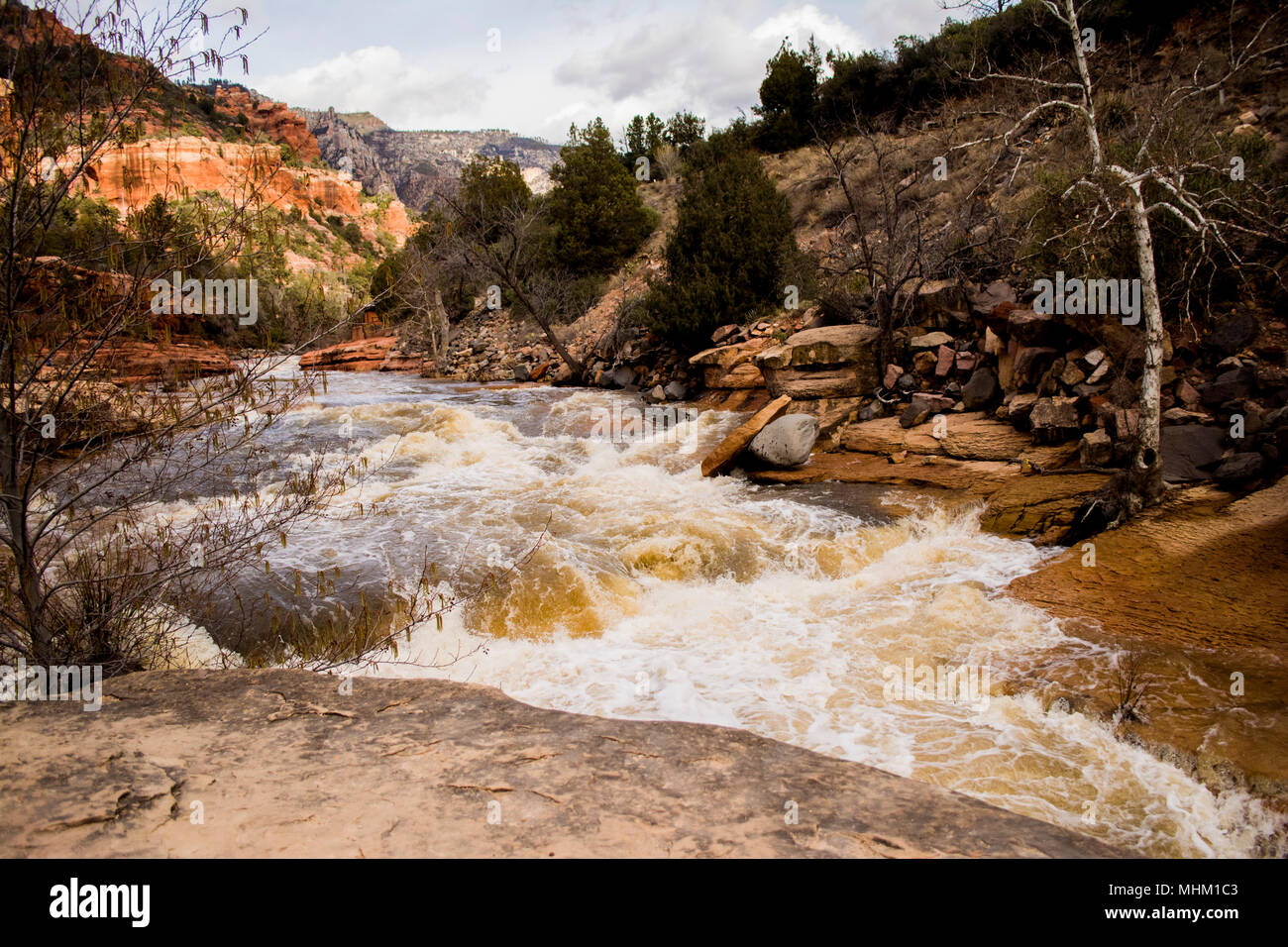 River waterfall water stream rock hi-res stock photography and images ...