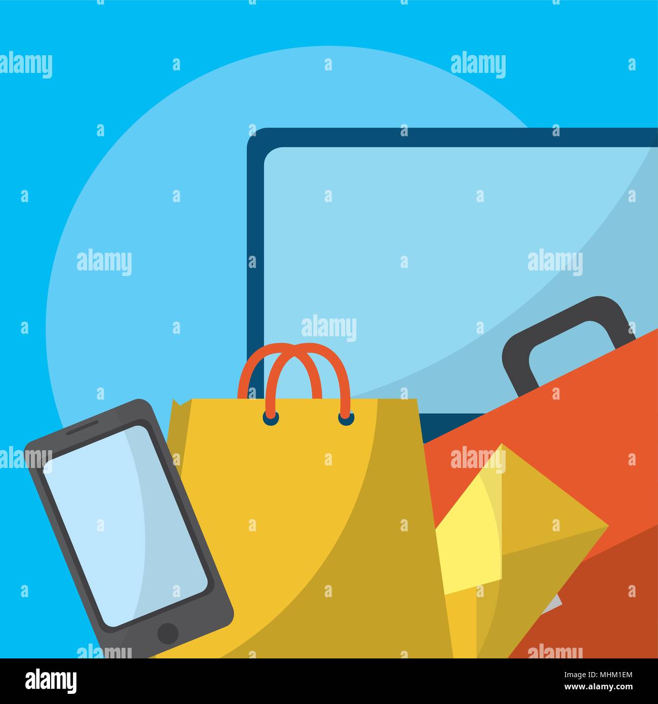 Data and analysis and computer and shop Stock Vector Images - Alamy