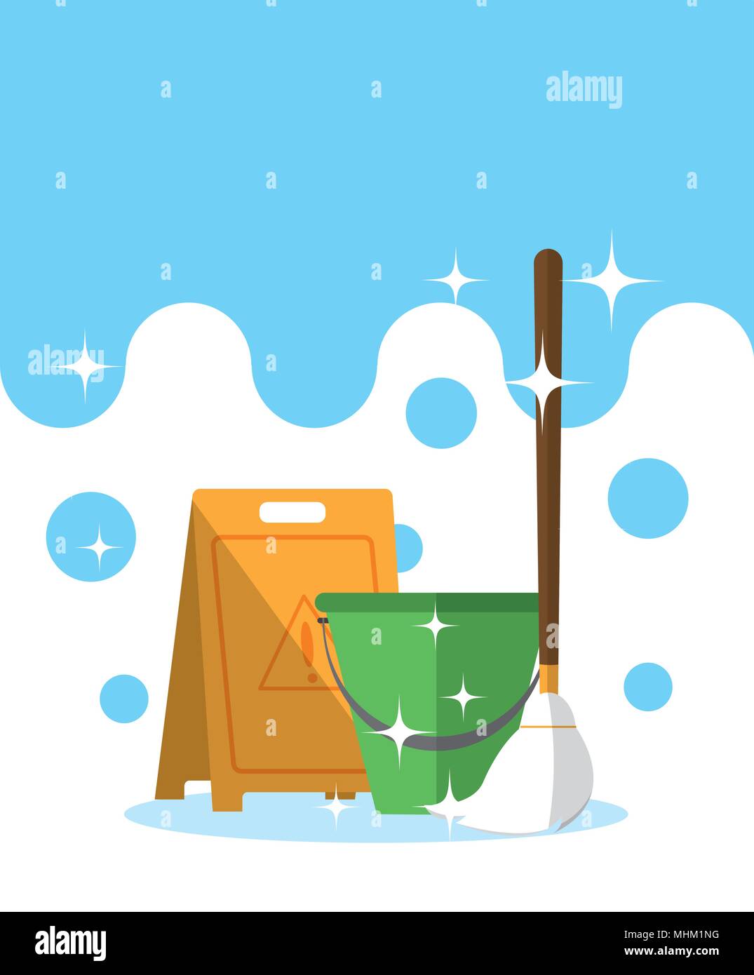 Cleaning bubbles bucket Stock Vector Images - Alamy