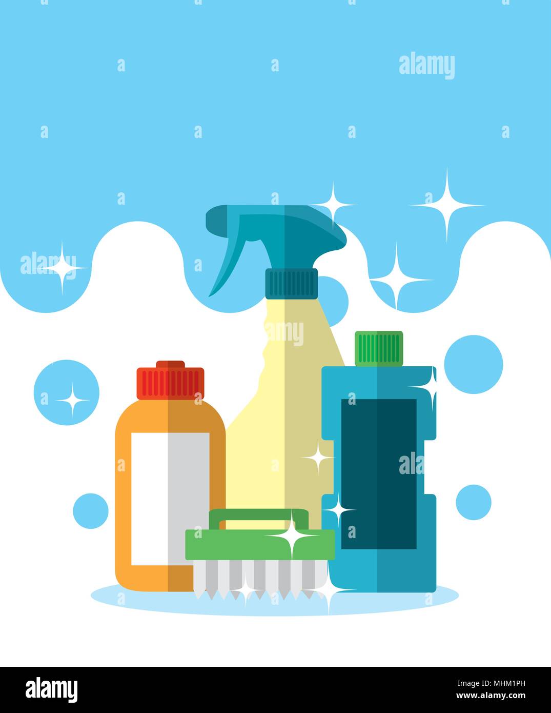 Cleaning kit and products Stock Vector Image & Art - Alamy
