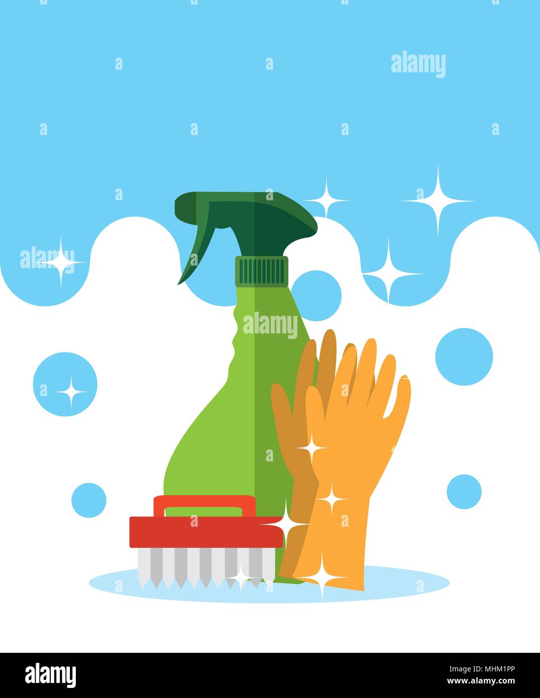 Cleaning kit and products Stock Vector Image & Art - Alamy