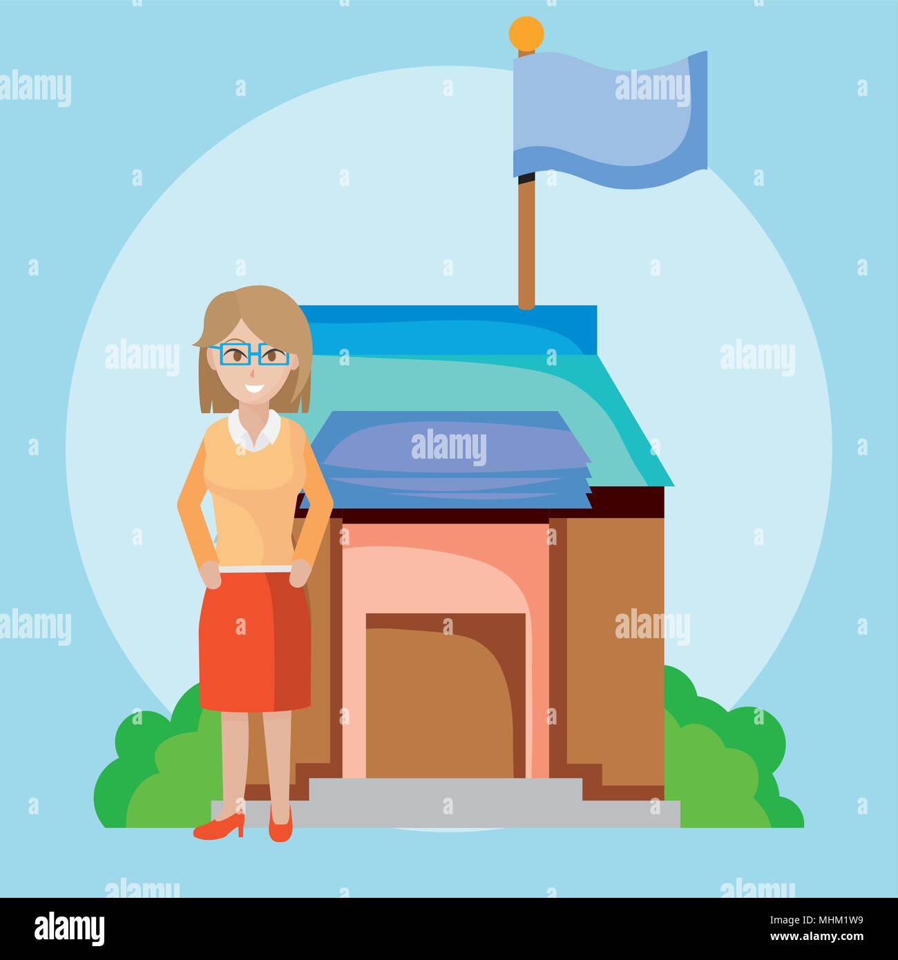 Class outside Stock Vector Images - Alamy