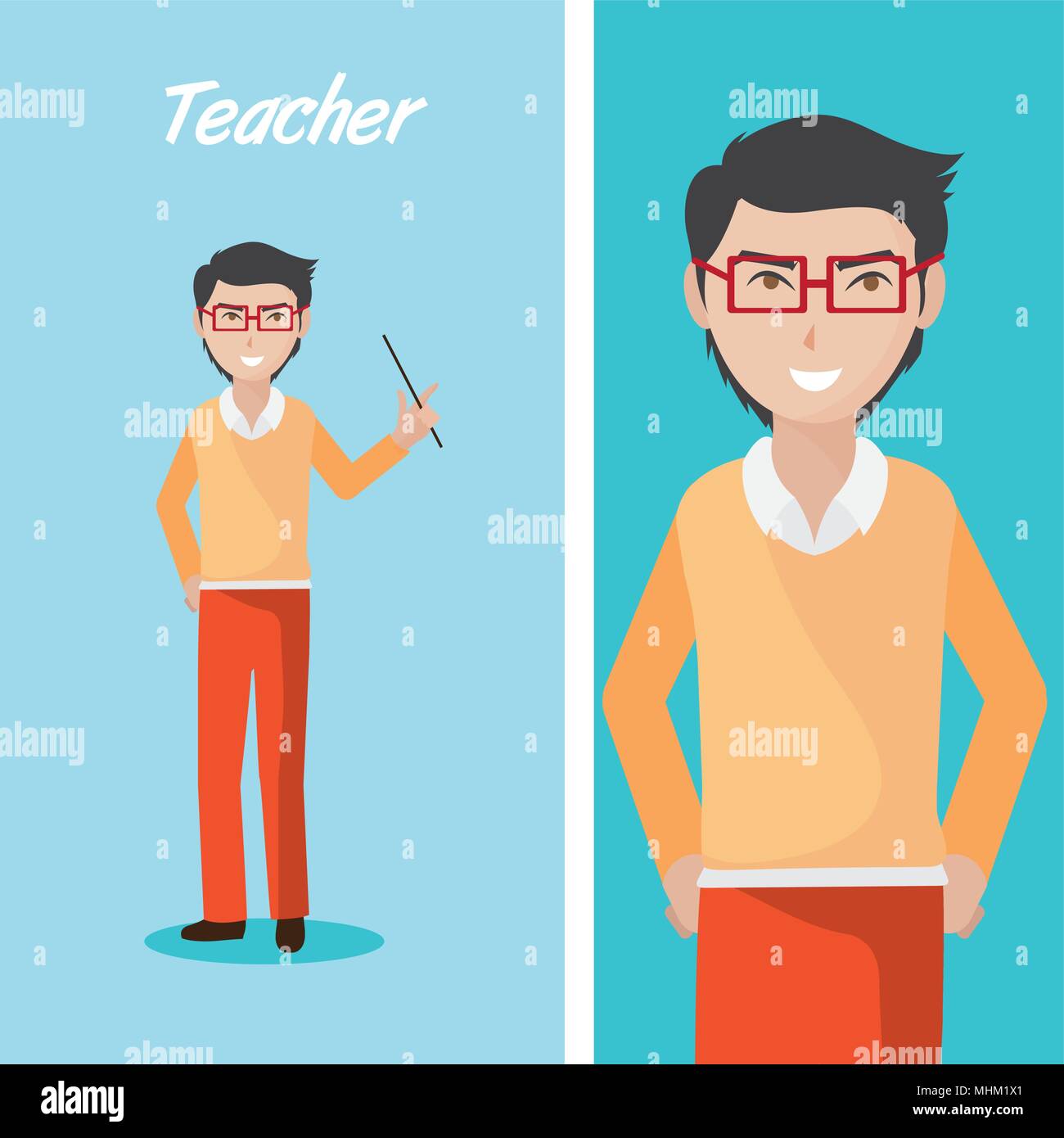 Young teacher cartoon Stock Vector Image & Art - Alamy