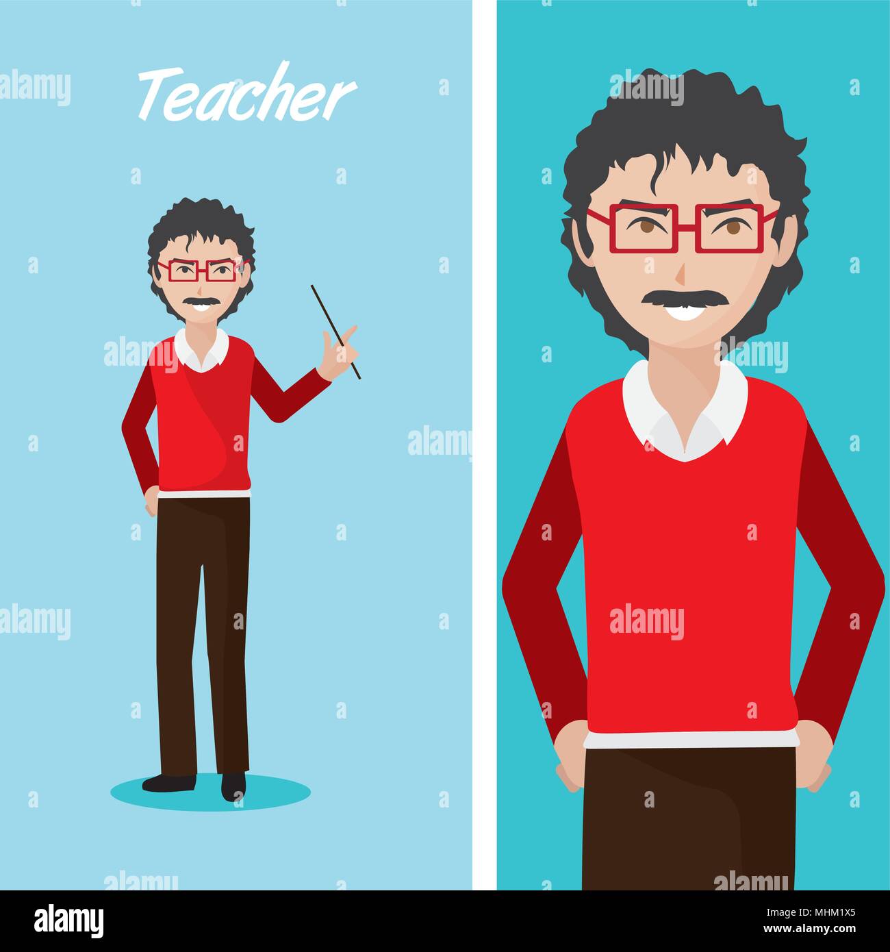 Young teacher cartoon Stock Vector Image & Art - Alamy