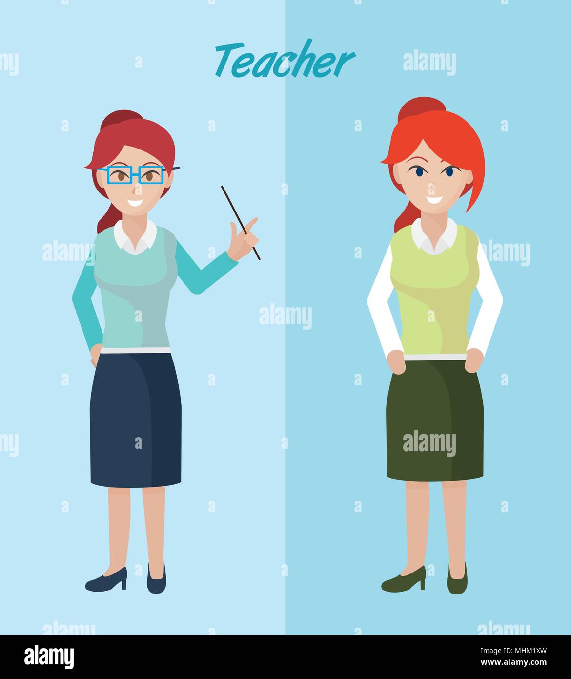 Young teacher cartoon Stock Vector Image & Art - Alamy
