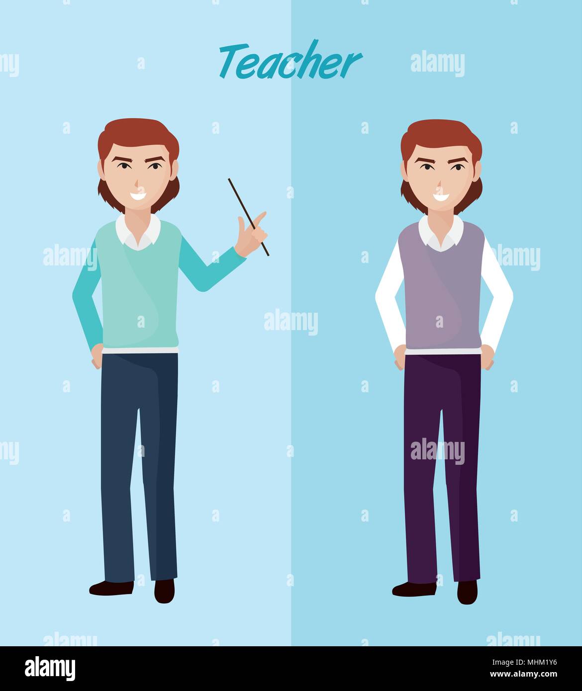 Young teacher cartoon Stock Vector Image & Art - Alamy