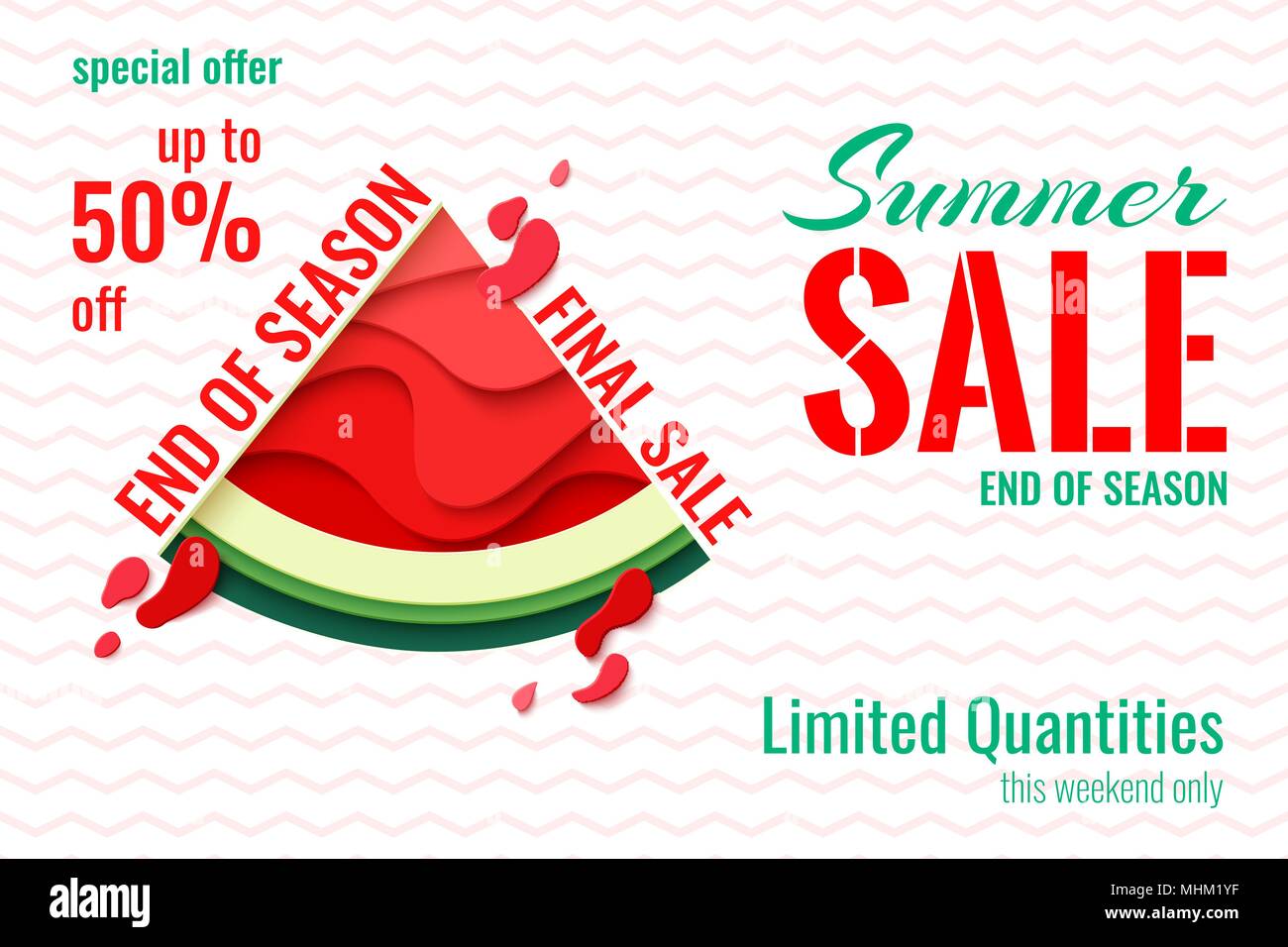 Summer sale paper cut Cut Out Stock Images & Pictures - Alamy