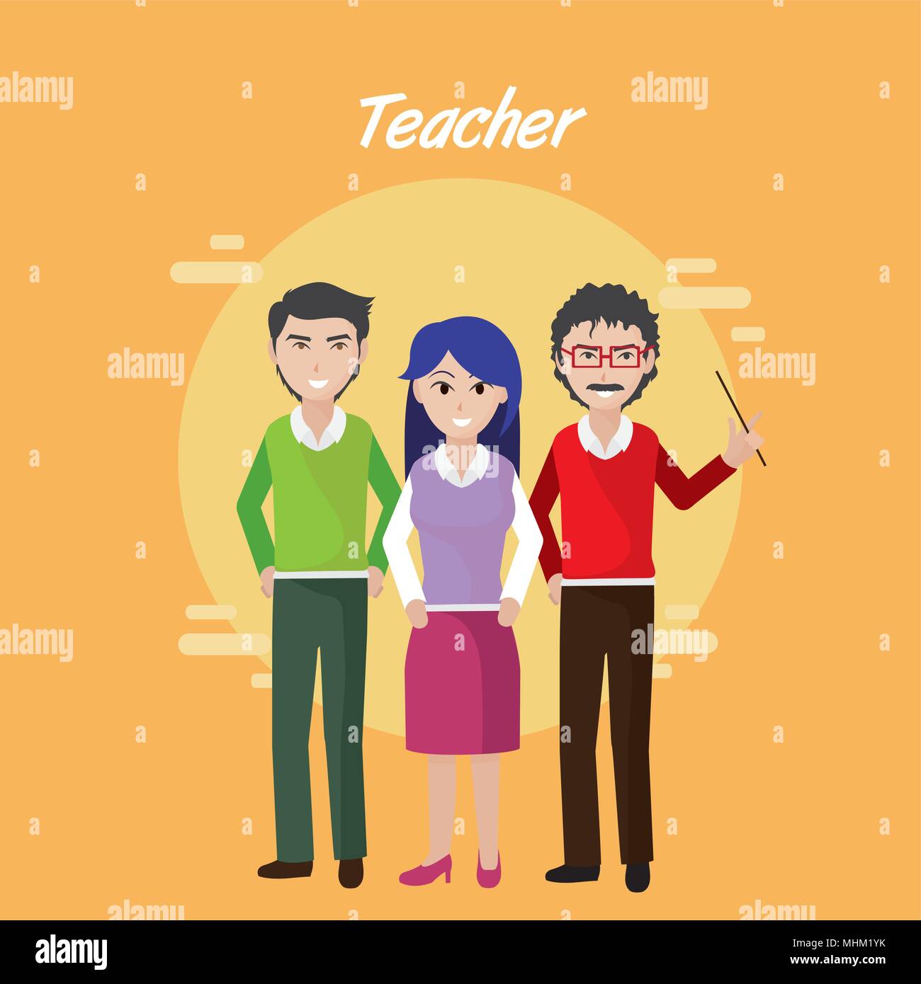 Young teachers teamwork Stock Vector Image & Art - Alamy