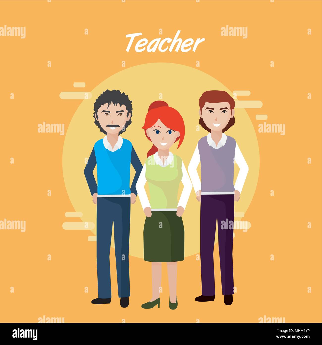 Young teachers teamwork Stock Vector Image & Art - Alamy