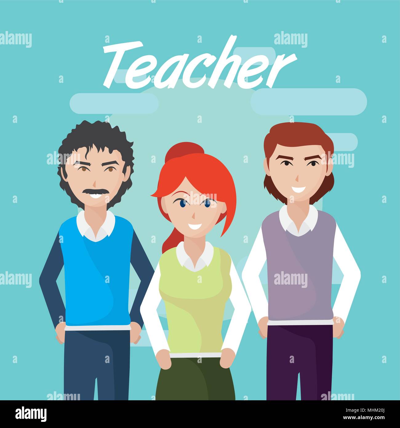 Young teachers teamwork Stock Vector Image & Art - Alamy