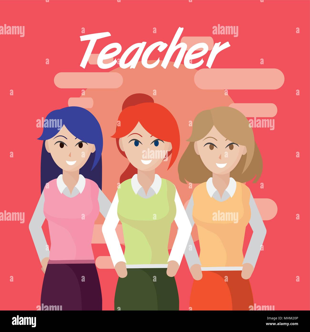 Young teachers teamwork Stock Vector Image & Art - Alamy