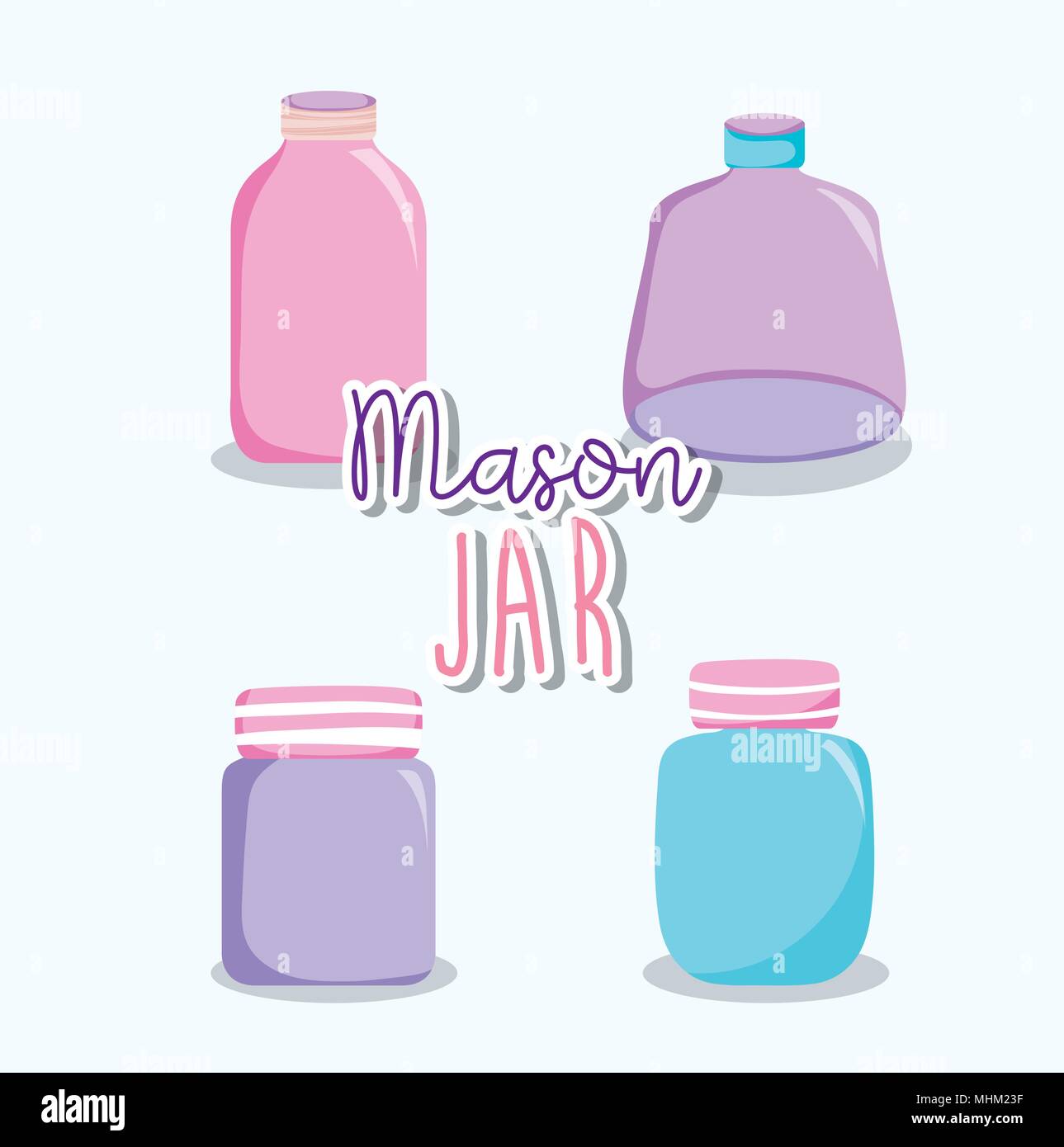 Set of mason jar drawings Stock Vector Image & Art - Alamy