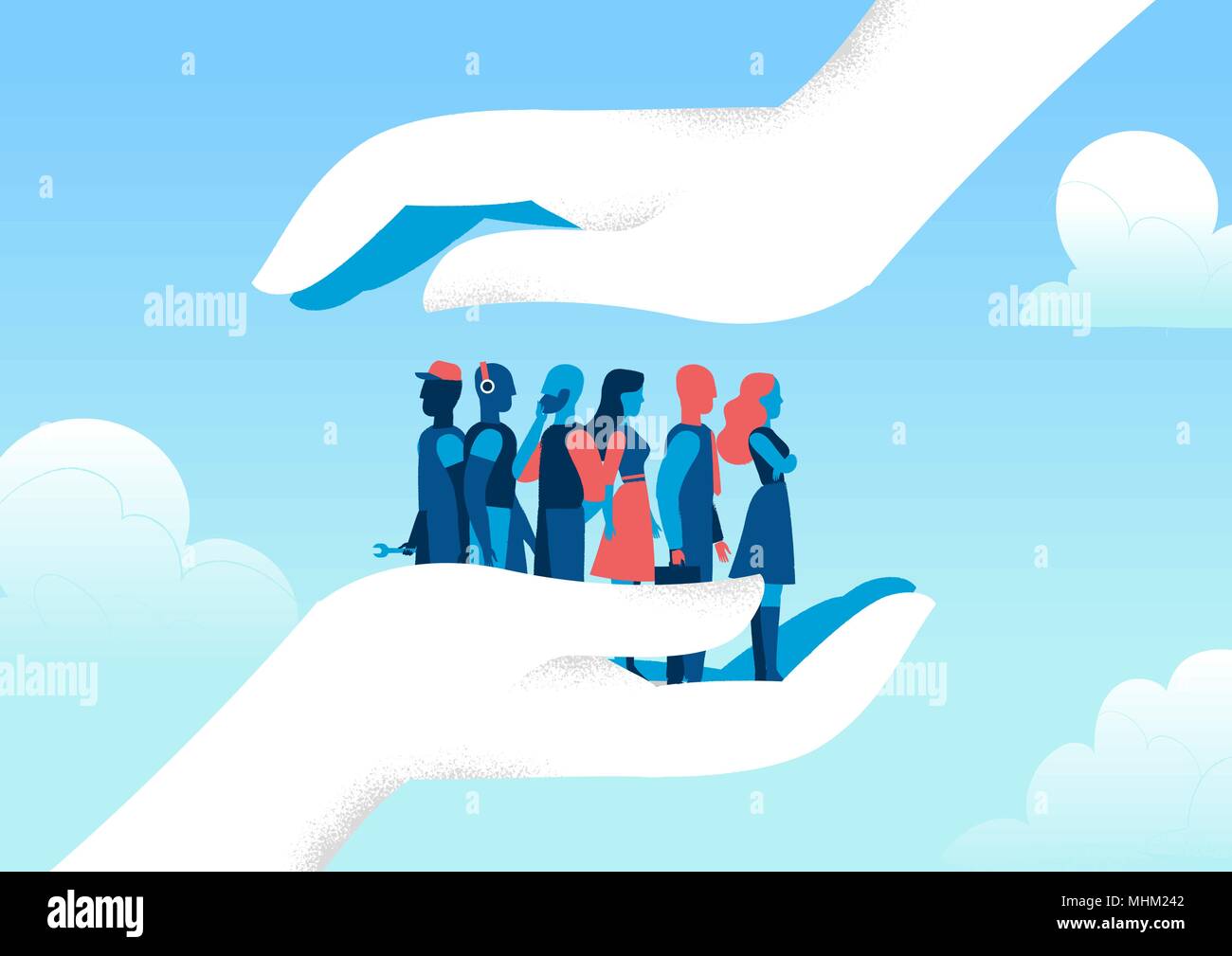 People protected by crimes and violation of their privacy Stock Vector ...