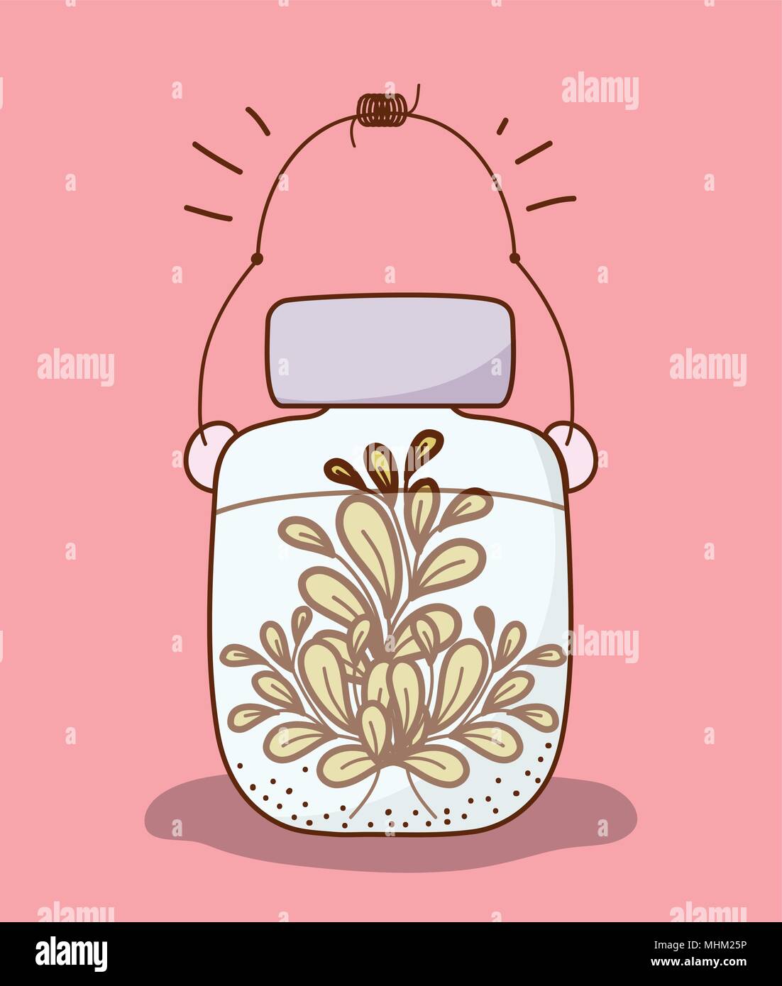 Mason jar leaves design hi-res stock photography and images - Alamy