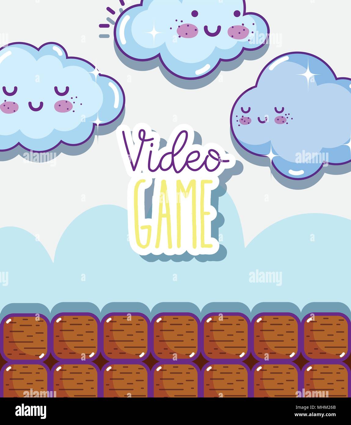 Retro videogame scenery Stock Vector Image & Art - Alamy