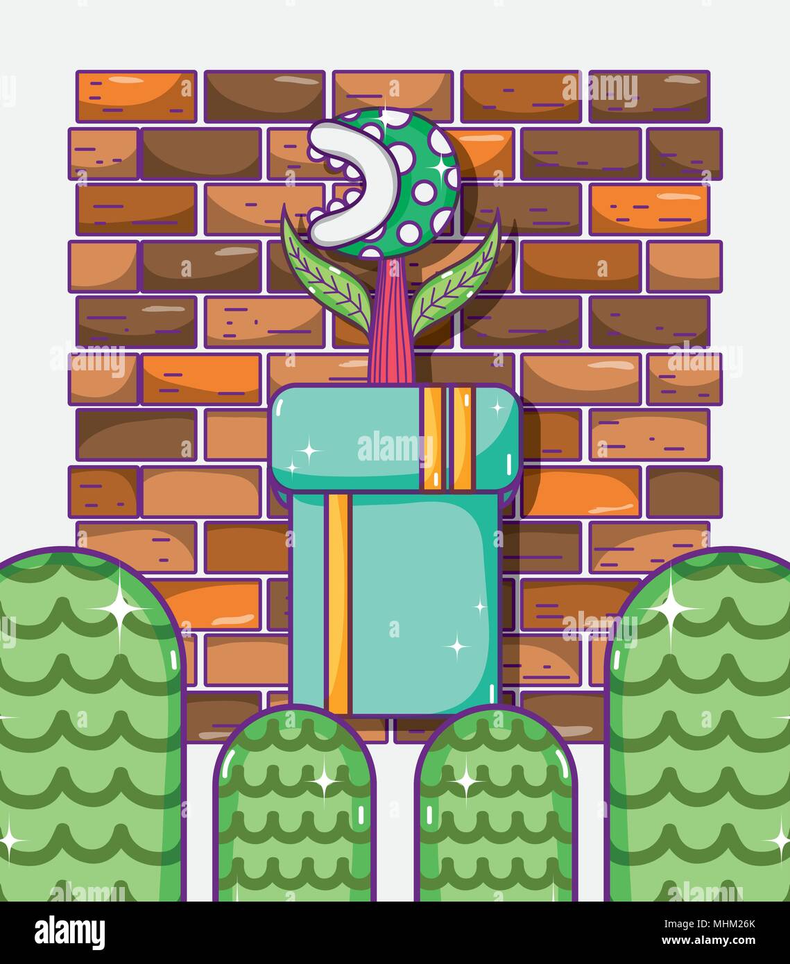 Retro videogame scenery Stock Vector Image & Art - Alamy