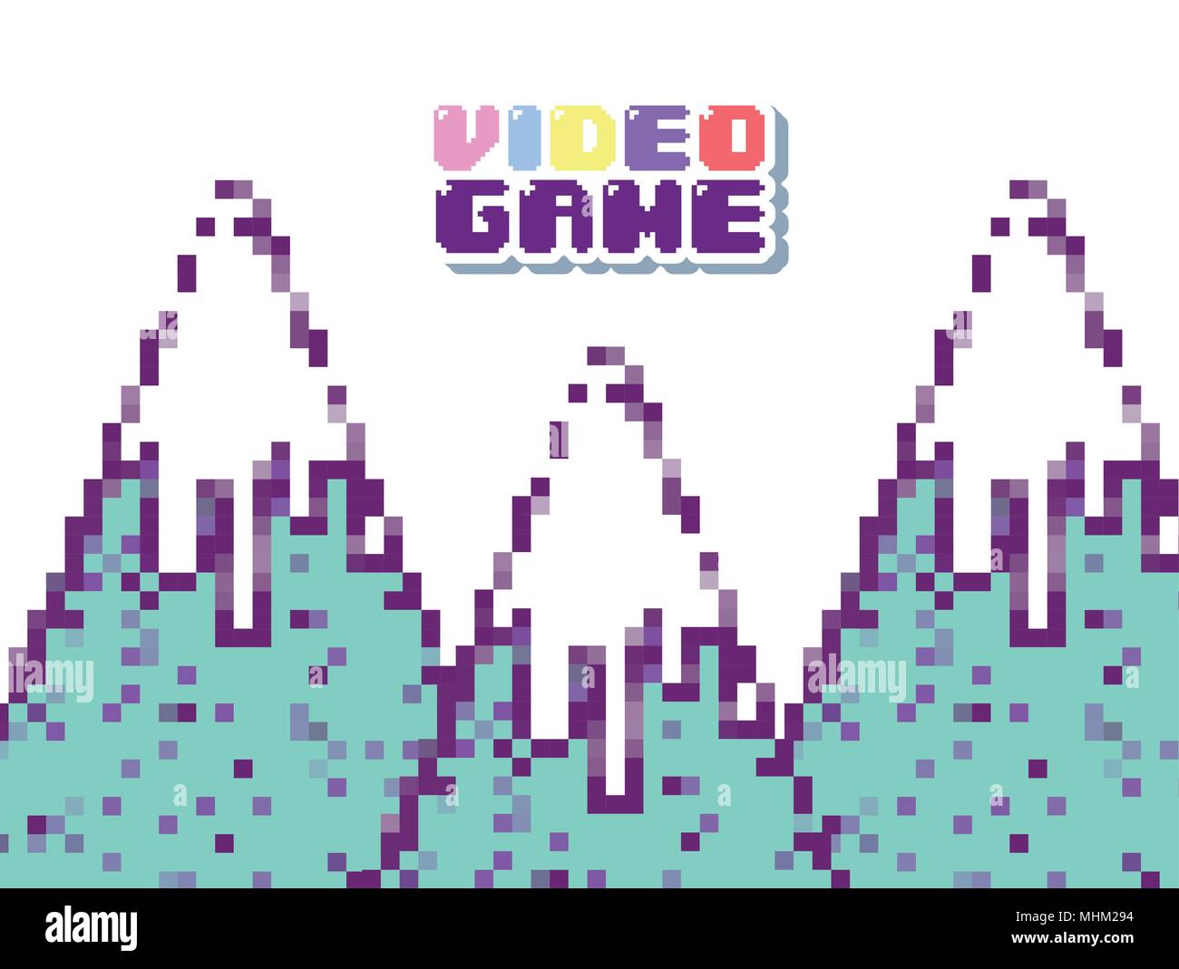 Retro videogame scenery Stock Vector Image & Art - Alamy