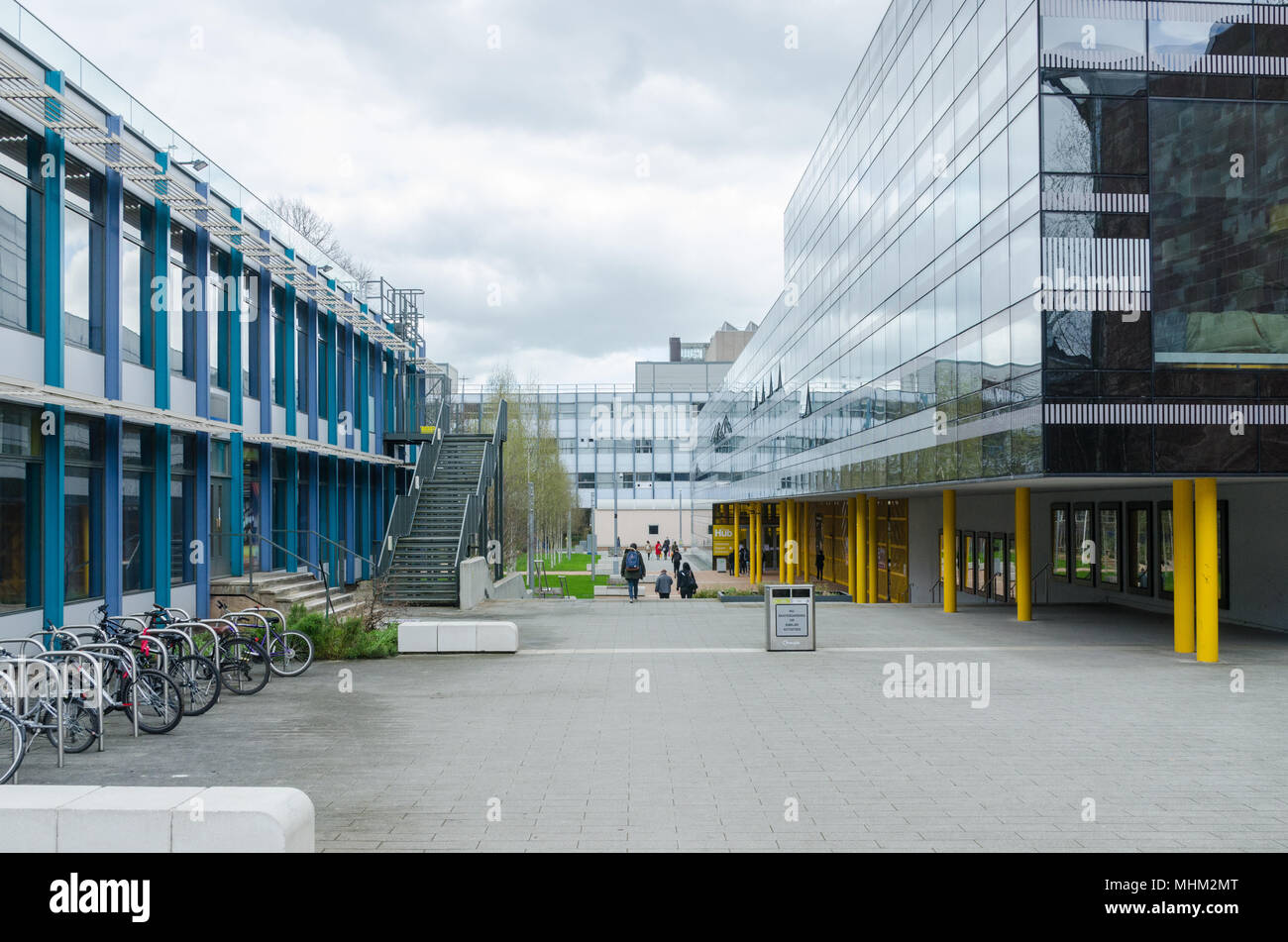 Pedestrian walkway through the Coventry University The Hub Stock Photo ...