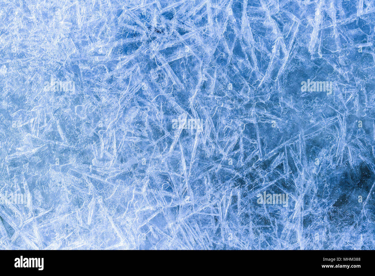 frost patterns on ice. Beauty in nature Stock Photo - Alamy