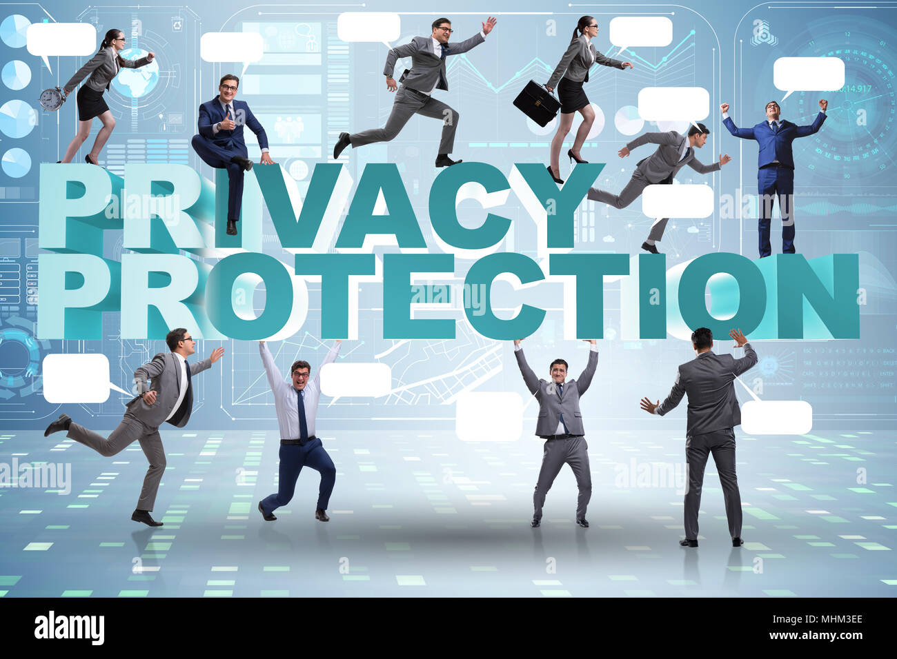 Data privacy protection concept with business people Stock Photo - Alamy