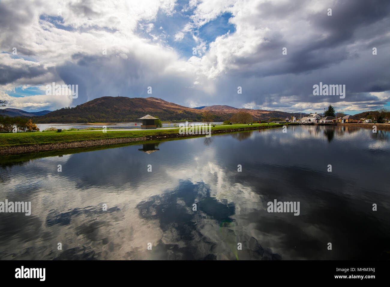 Corpach Lock, near Fort William, Scotland - with hail showers and ...