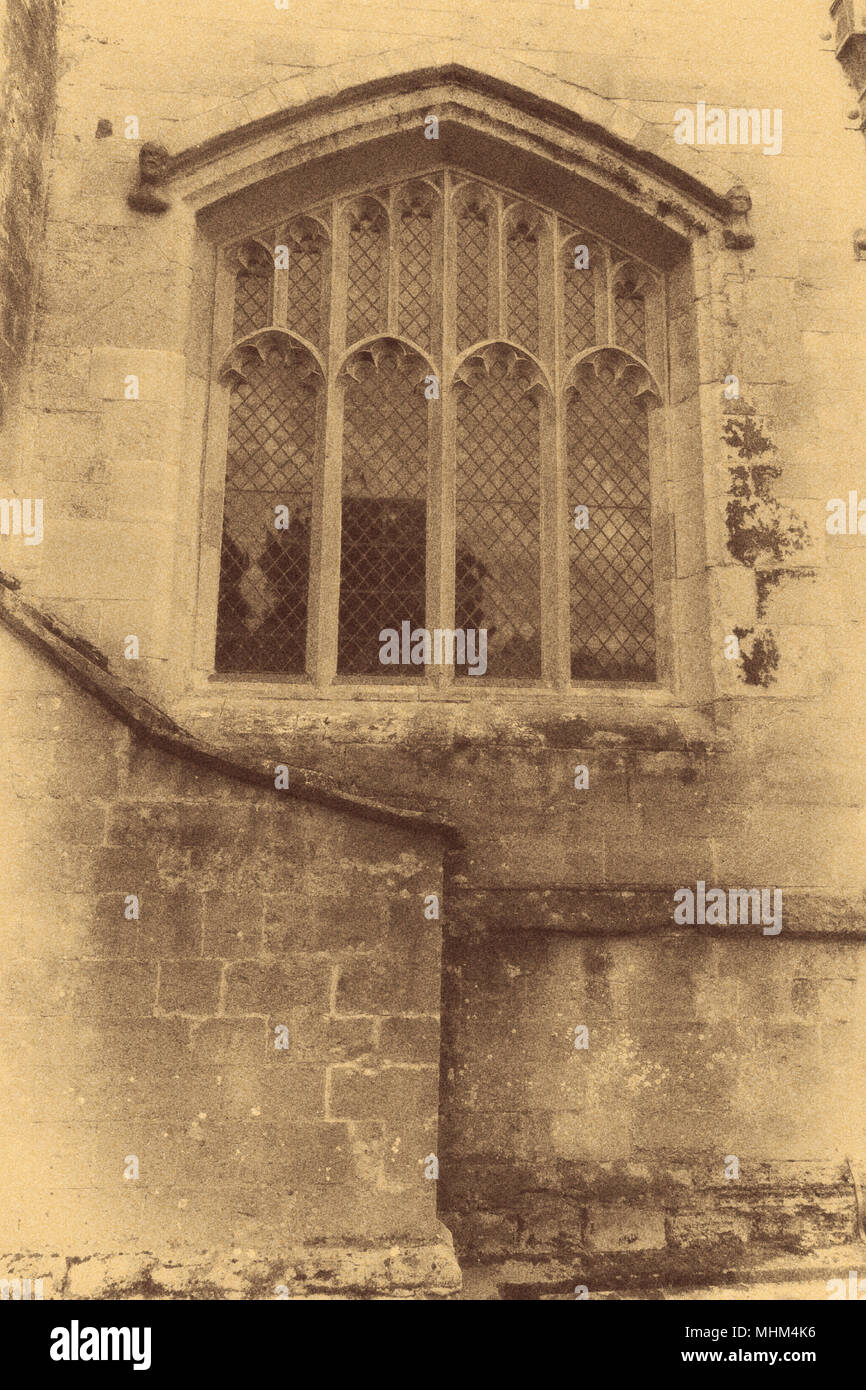 Detail of the Norman Priory Church in Christchurch previously known as ...