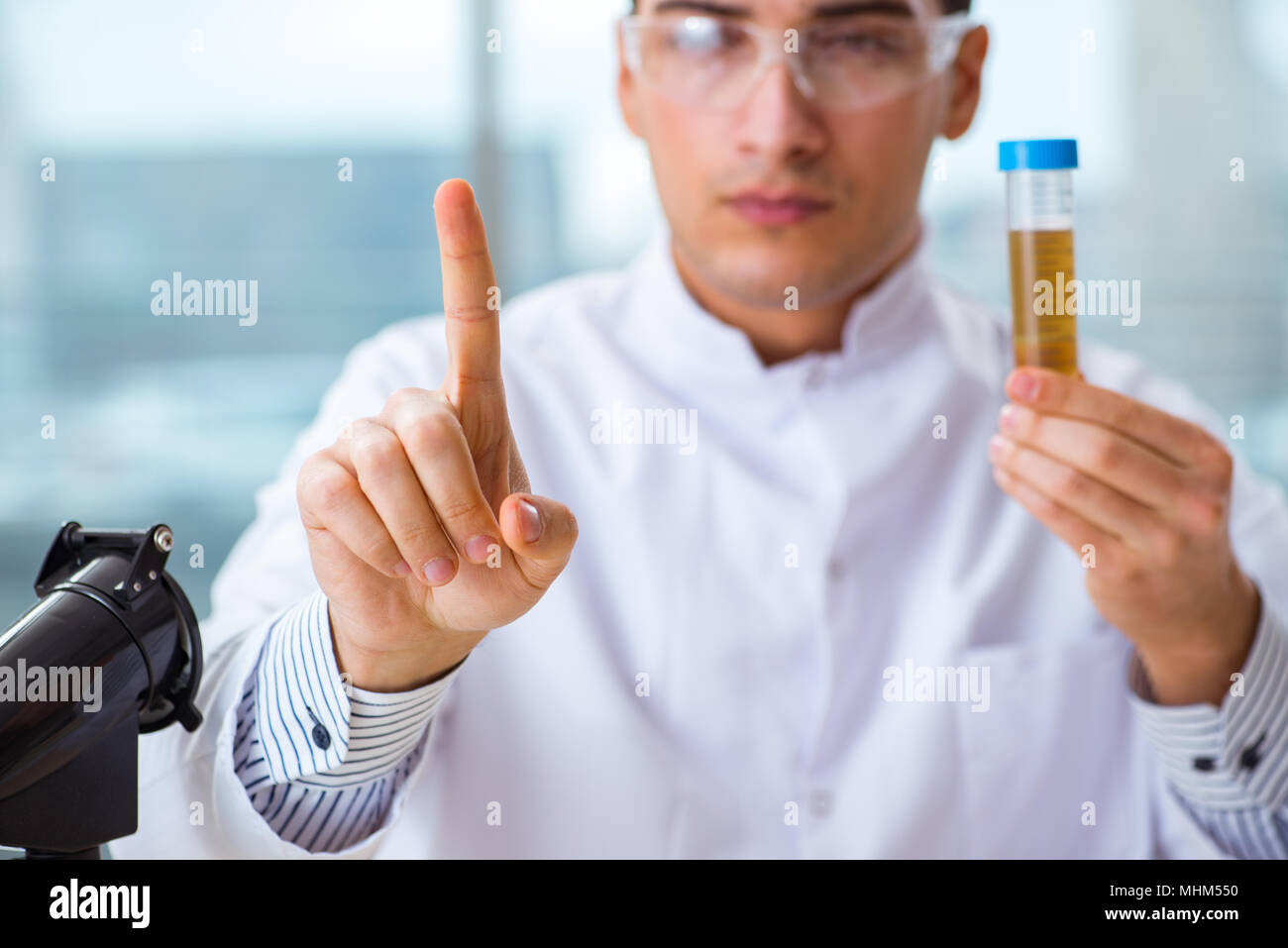 Medical concept with doctor and test tube Stock Photo - Alamy