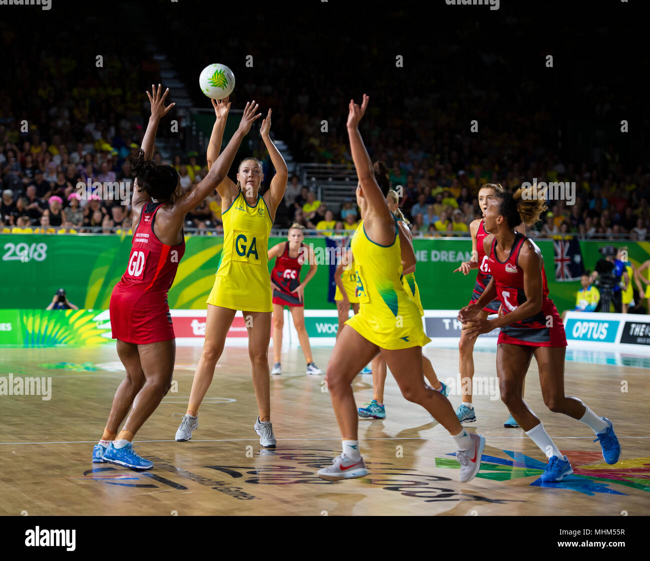 GOLD COAST, AUSTRALIA - APRIL 15: Susan Pettitt (GA) of Australia ...