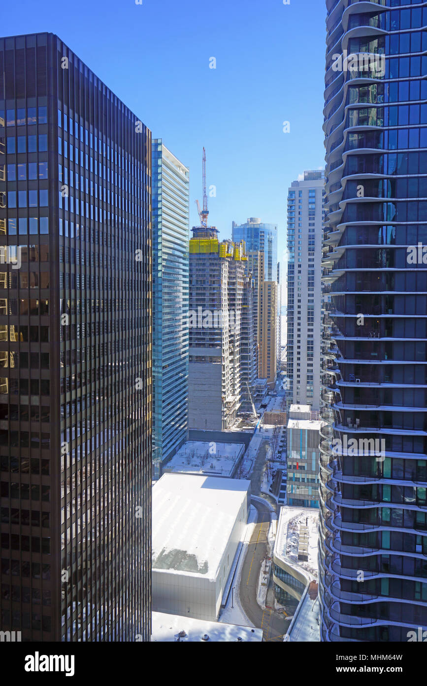 View of the construction site of the Vista Tower, a supertall ...