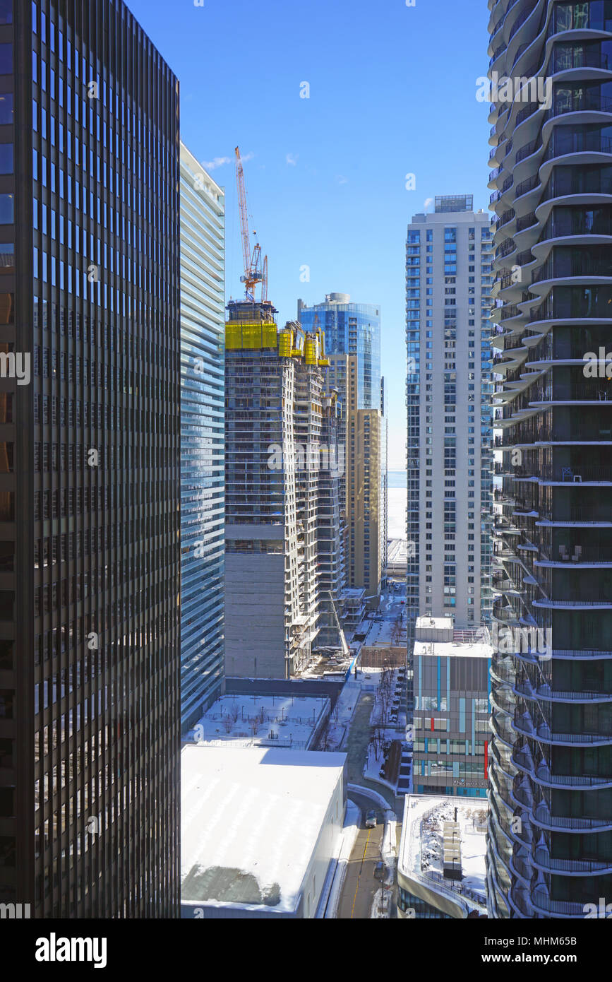 View of the construction site of the Vista Tower, a supertall ...