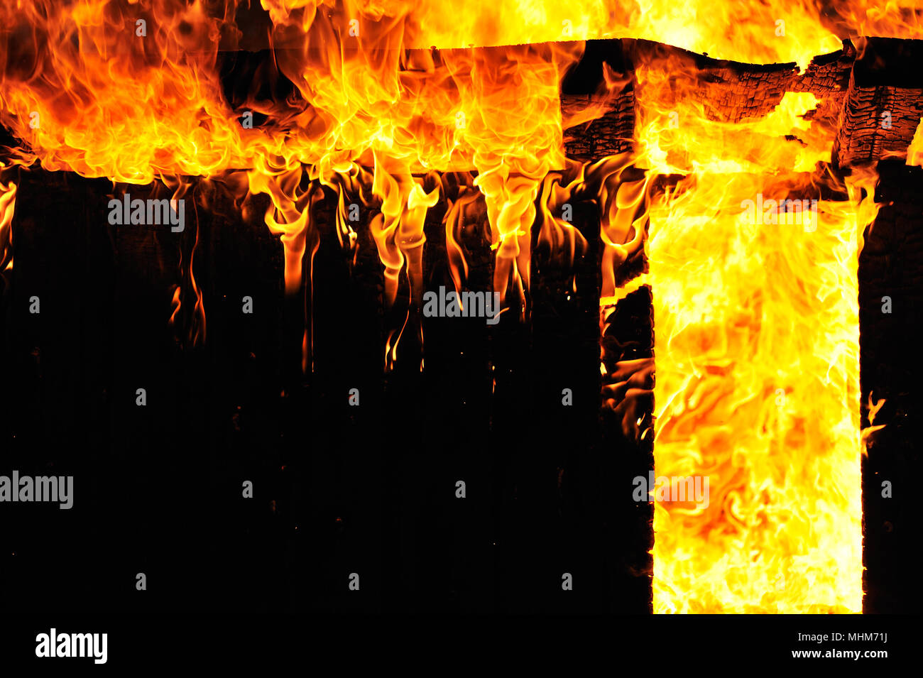 Burning fire flames Stock Photo - Alamy