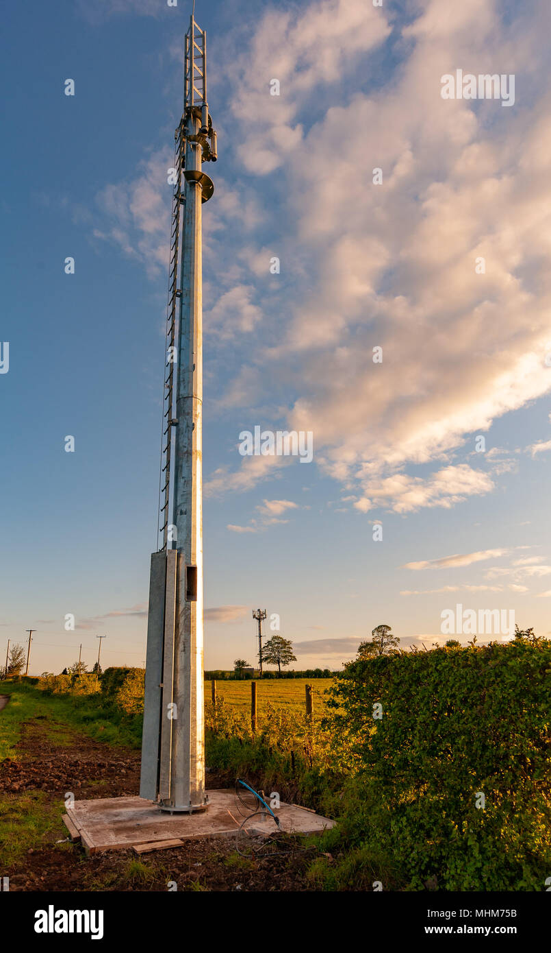 High speed rural broad band partially complete mast, installed on ...