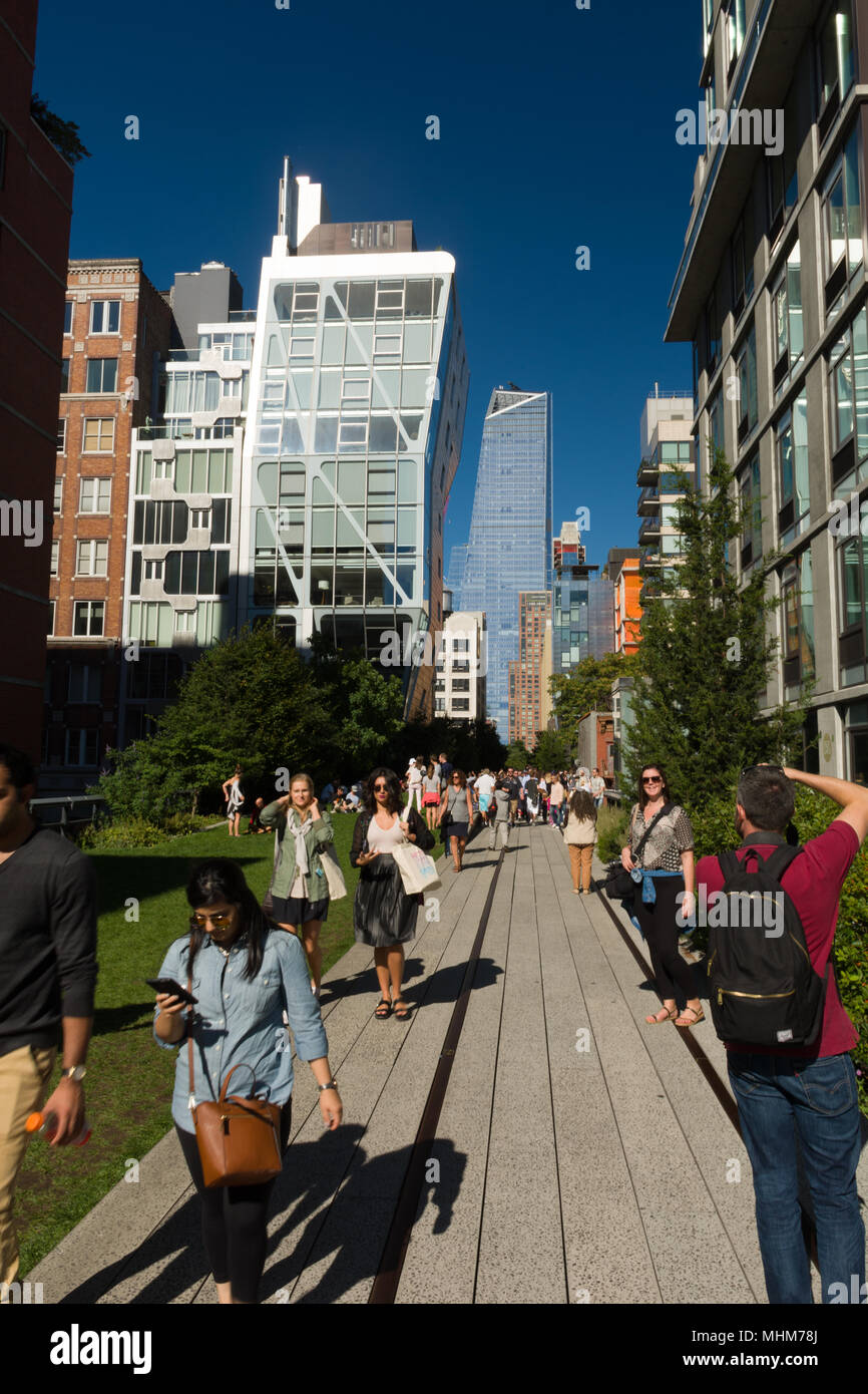 The High Line is a public park built on a historic freight rail line elevated above the streets ...