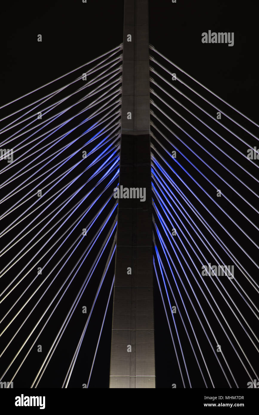 The Leonard P. Zakim Bunker Hill Memorial Bridge is a cable-stayed ...