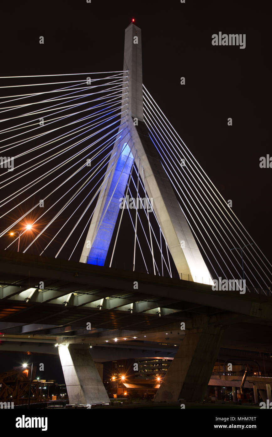 The Leonard P. Zakim Bunker Hill Memorial Bridge is a cable-stayed ...