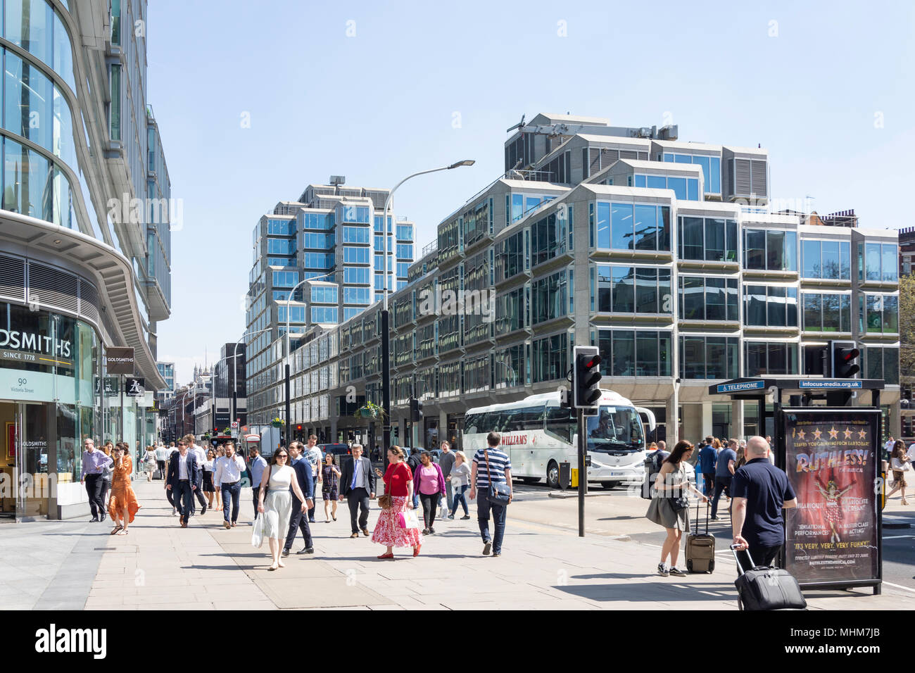 Victoria street city of westminster greater london shopping shop hi-res ...