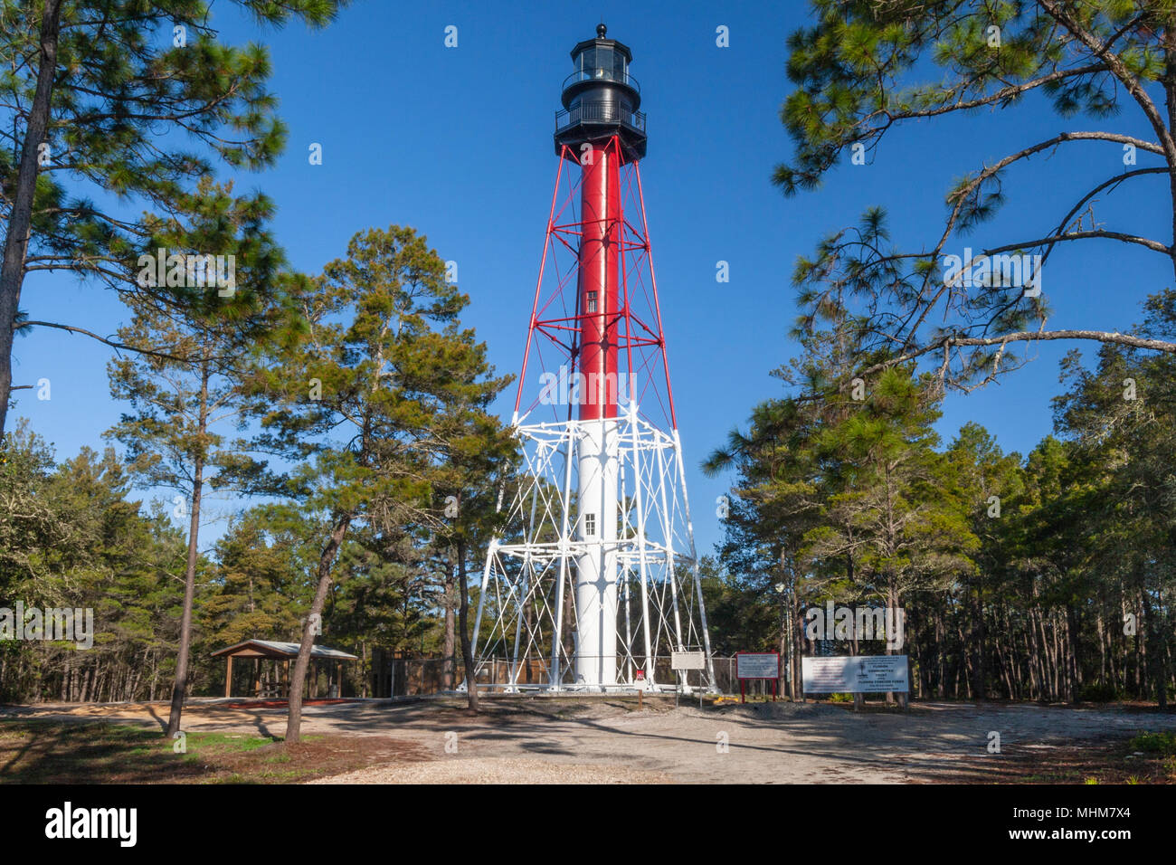 Crooked River Lighthouse at Carabelle Beach on the Florida Gulf Coast ...