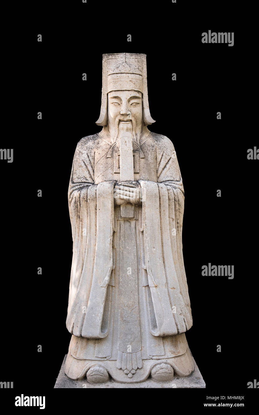 An officer stone statue in God Way Ming Tombs, Beijing.The Ming Tombs ...