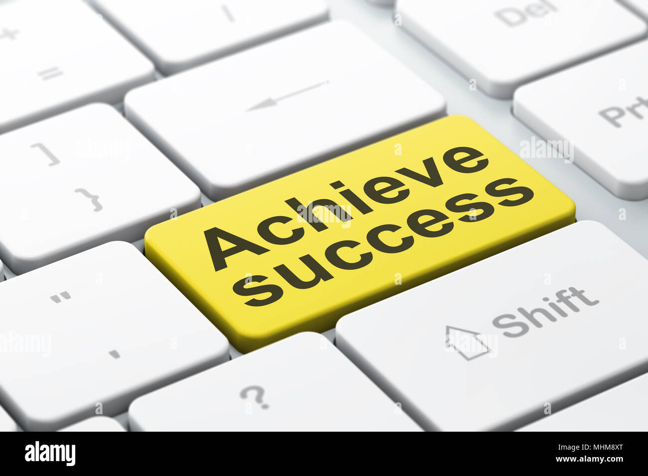 Business concept: Achieve Success on computer keyboard background Stock ...