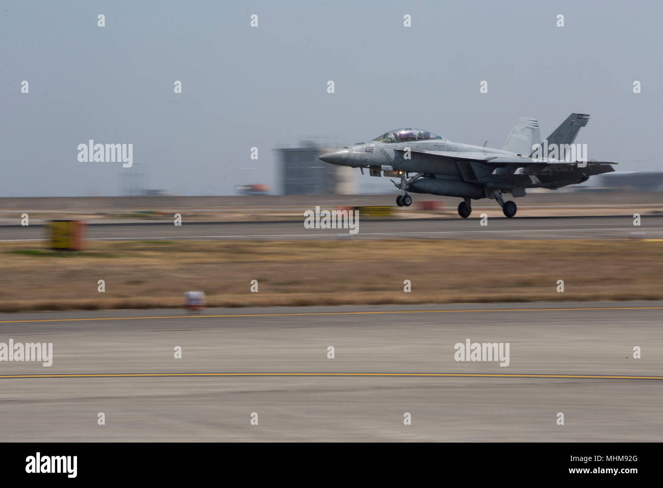 U.S. Navy F/A-18F Super Hornets with Strike Fighter Squadron (VFA) 102 ...