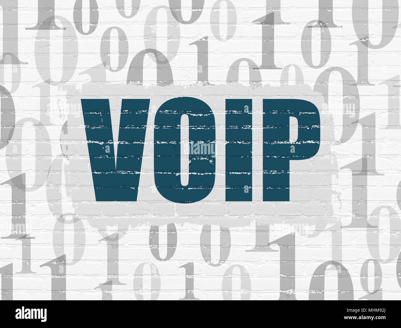 Web development concept: VOIP on wall background Stock Photo - Alamy