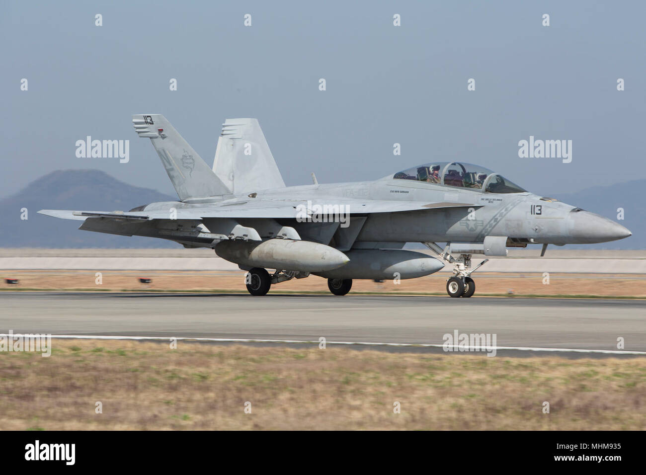 U.S. Navy F/A-18F Super Hornets with Strike Fighter Squadron (VFA) 102 ...