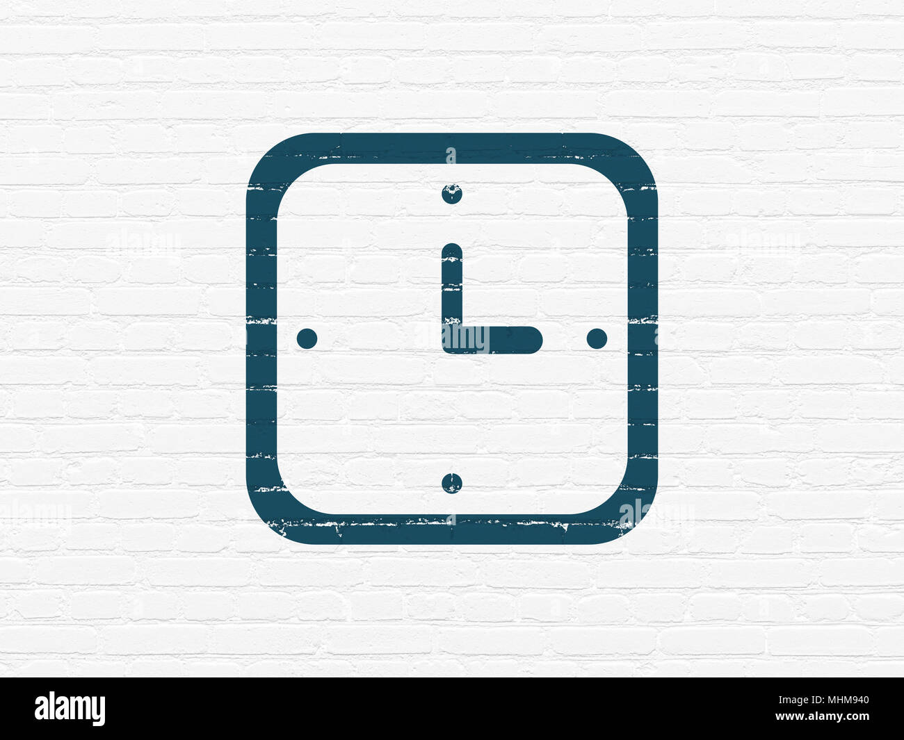 Timeline concept: Watch on wall background Stock Photo - Alamy