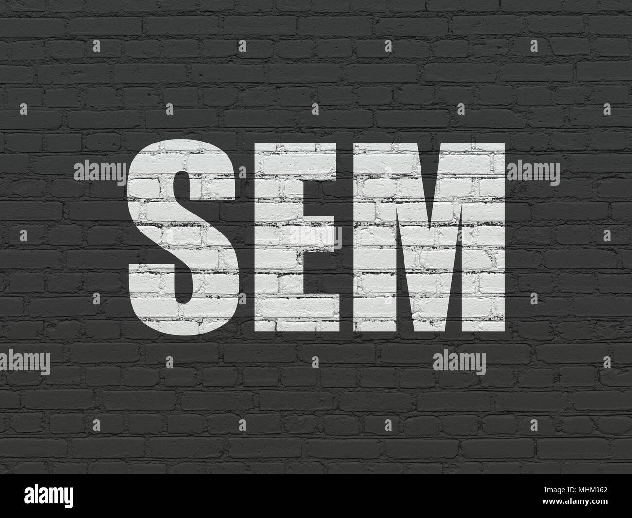 Marketing concept: SEM on wall background Stock Photo - Alamy