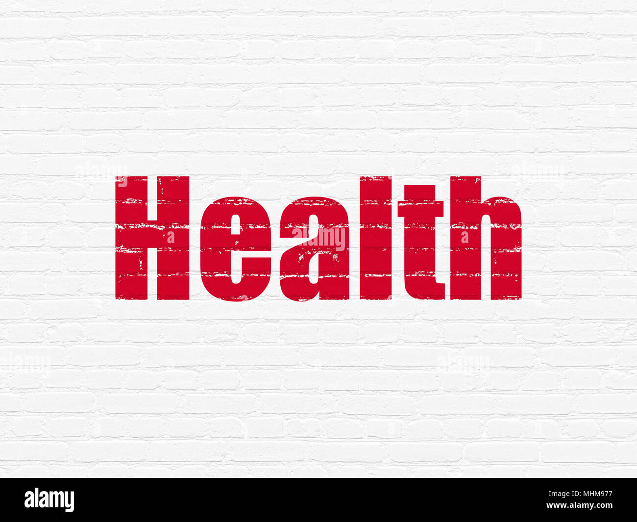 Health concept: Health on wall background Stock Photo - Alamy