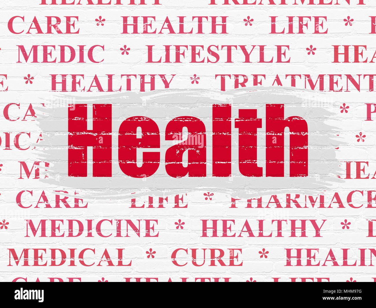 Health concept: Health on wall background Stock Photo - Alamy